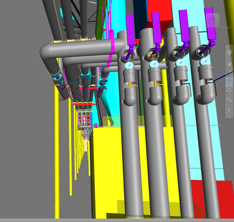 Mechanical pipe – Squash Court | DJM Design CAD and Coordination